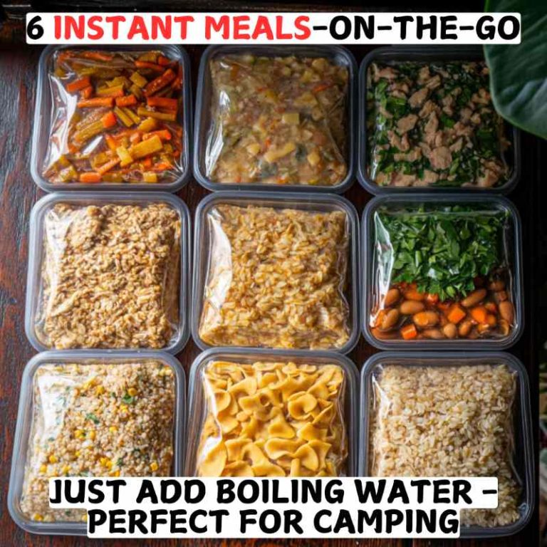 6 Instant Meals-On-The-Go - Just Add Boiling Water - Perfect For Camping