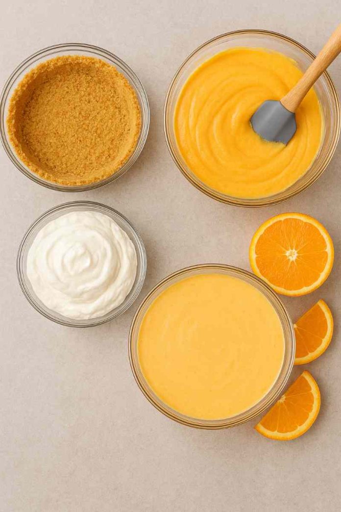 Easy Orange Creamsicle Pie (No-Bake Recipe)