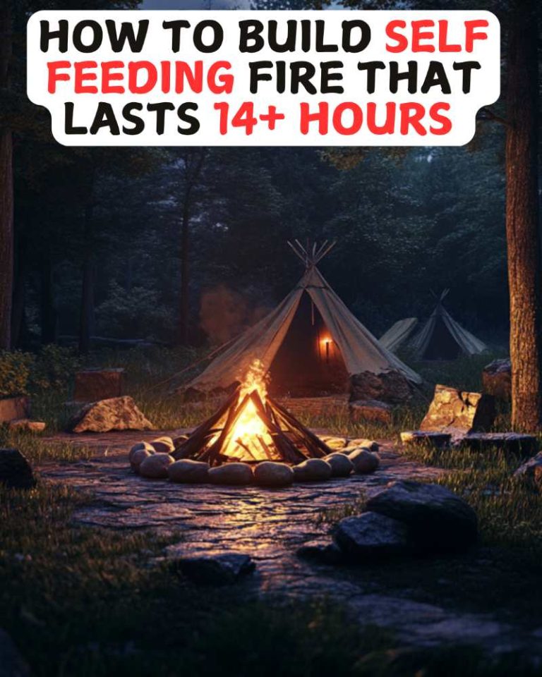 How to Build Self Feeding Fire That Lasts 14+ Hours